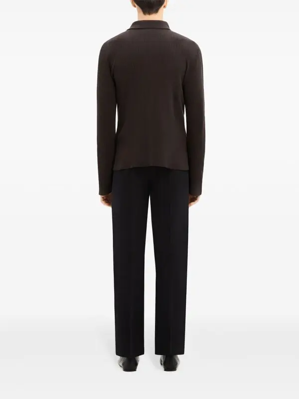 COURREGES Cootn-wool Blend Polo - Brown
