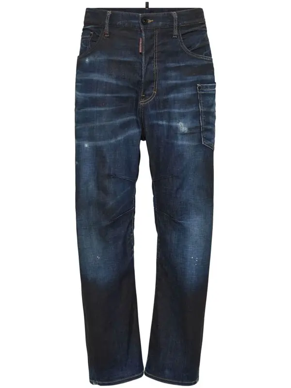 Dsquared2 Mid-rise Straight-leg Jeans - Blue