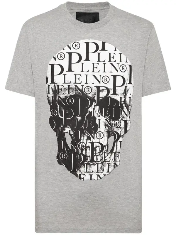 Philipp Plein Print Skull T-shirt - Grey