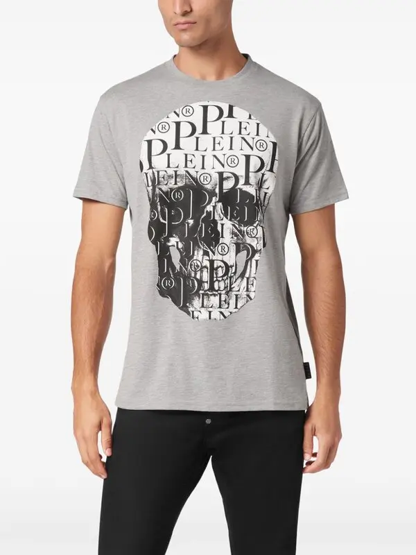 Philipp Plein Print Skull T-shirt - Grey