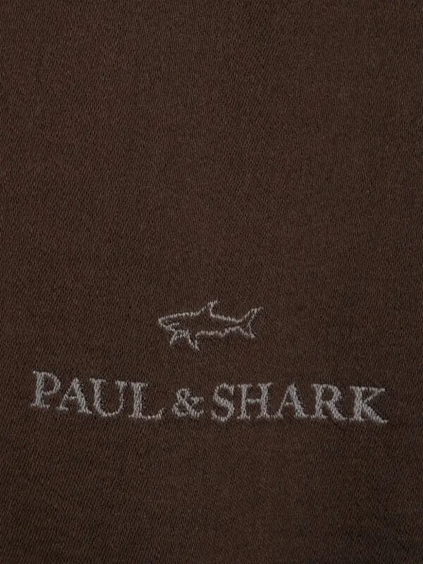 Paul & Shark Logo-jacquard Scarf
