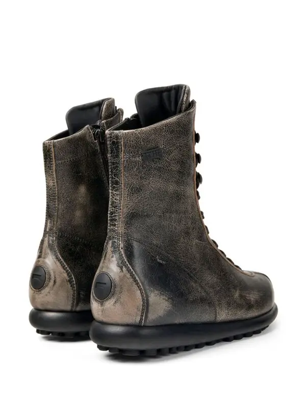 Camper Ariel Leather Lace-up Boots - Brown