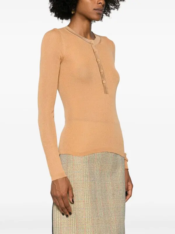 Chloé Long-sleeve Wool Jumper - Neutrals