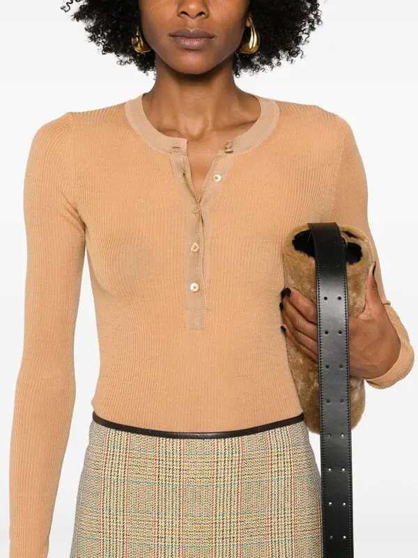 Chloé Long-sleeve Wool Jumper - Neutrals