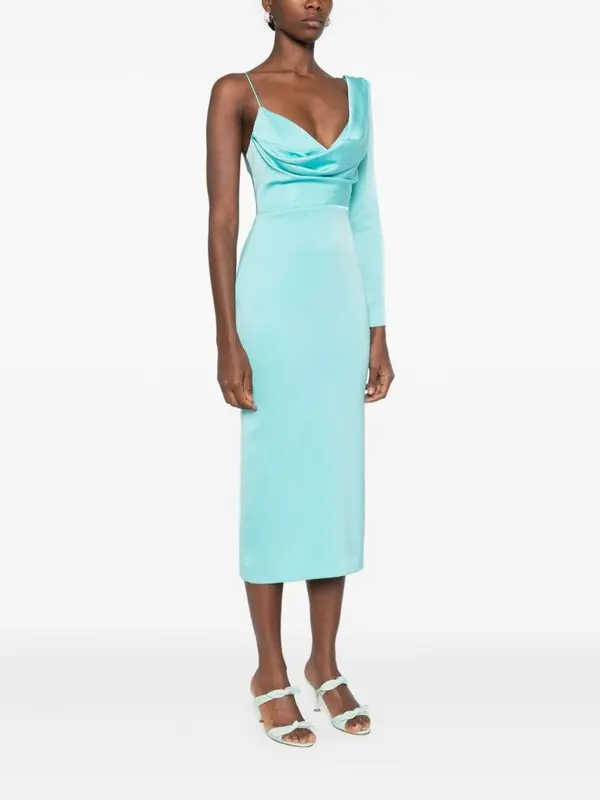 slim fit dress slacks ALEX PERRY RUCHED SATIN GOWN – TheLuxeLend main image 0
