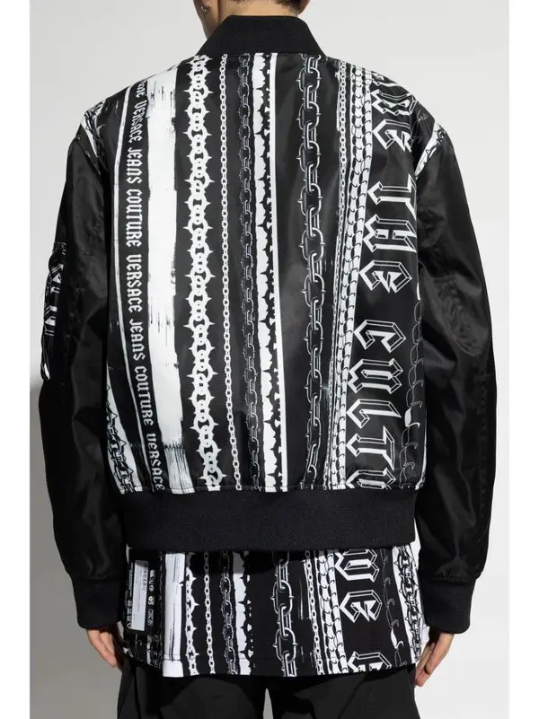 Versace Striped Bomber Jacket