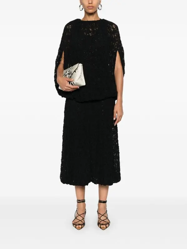 JIL SANDER Lace-embroidered Midi Skirt