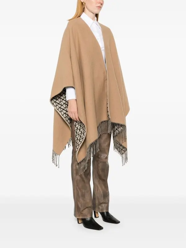 Valentino Garavani Toile Iconographe Cape - Brown