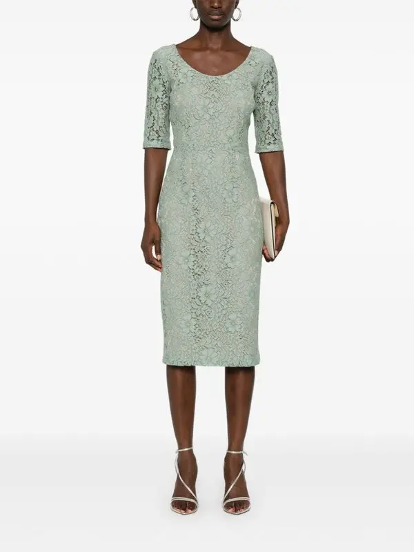 BLANCA VITA Alnus Lace Midi Dress - Green