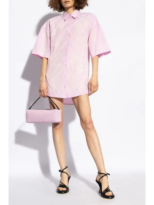 Alexander Wang Logo-embroidered Shirt Dress