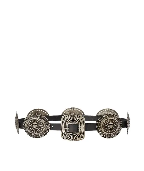 Ralph Lauren Metal-accent Leather Belt - Black