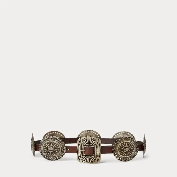 Ralph Lauren Leather Skinny Belt - Brown