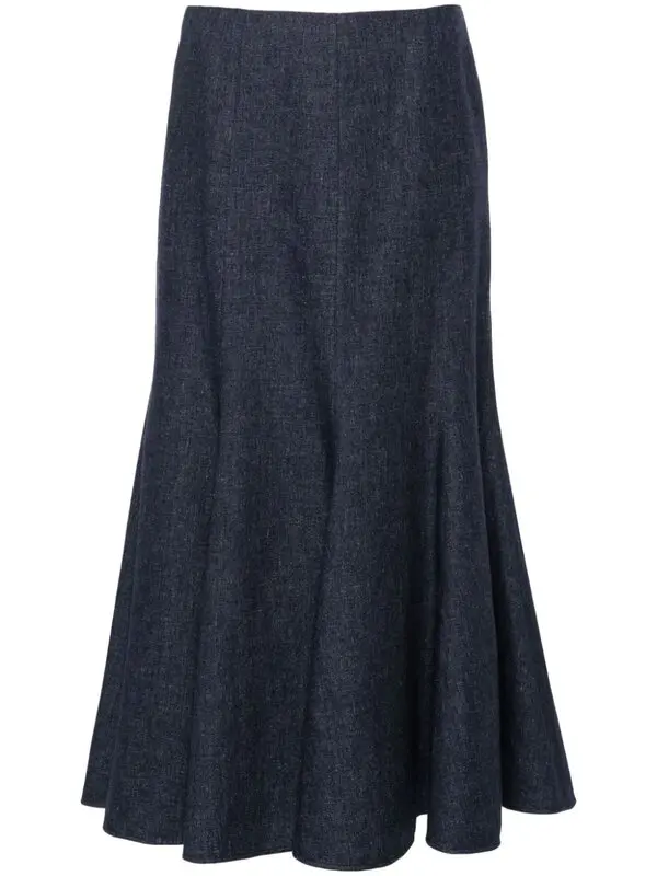 Gabriela Hearst Amy Fluted Skirt - Blue