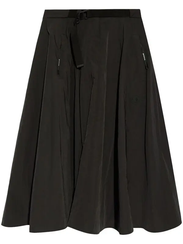 Moncler Belted A-line Skirt - Black
