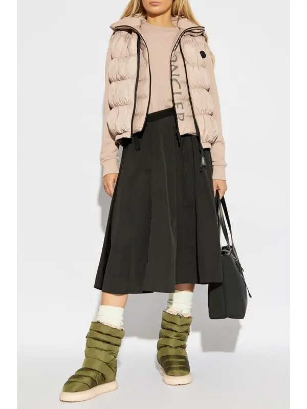 Moncler Belted A-line Skirt - Black
