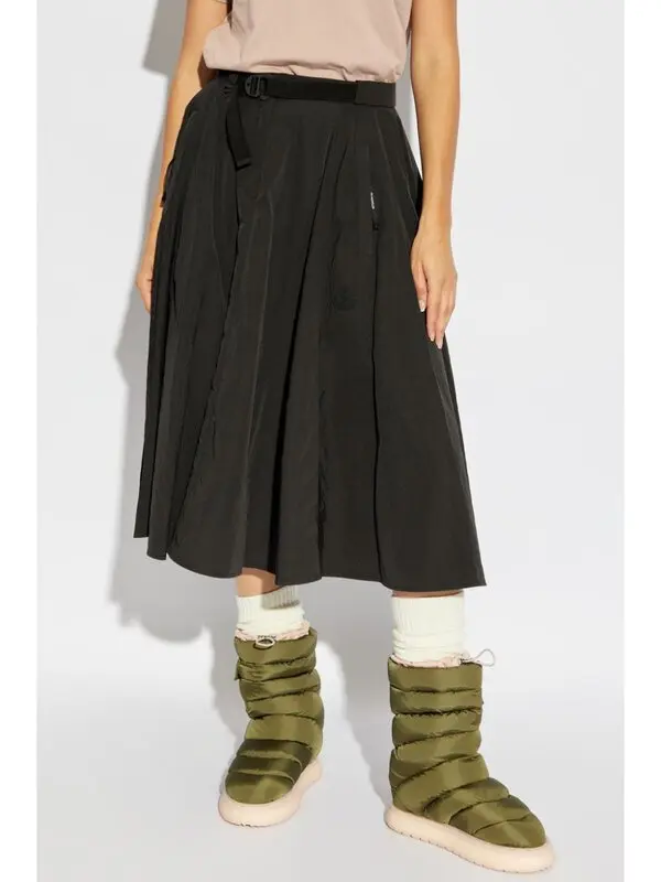 Moncler Belted A-line Skirt - Black