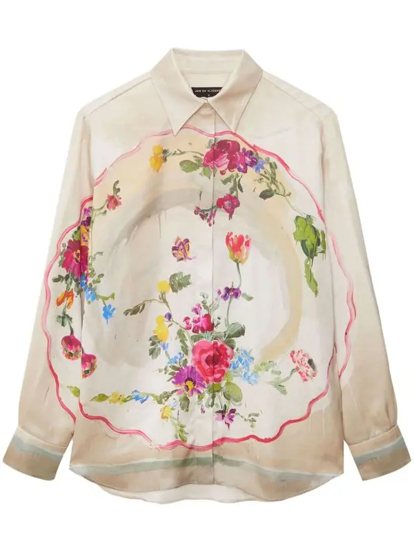 MSGM Floral-print Shirt