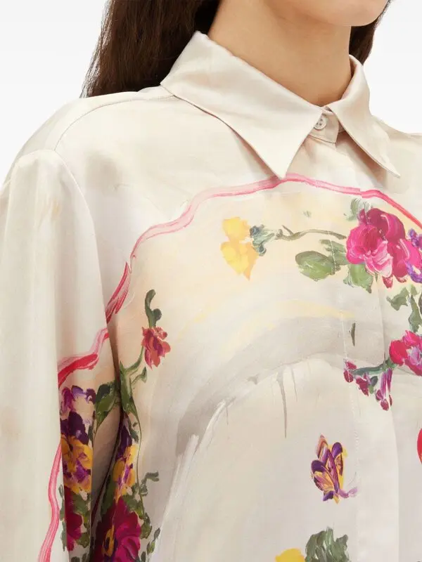 MSGM Floral-print Shirt