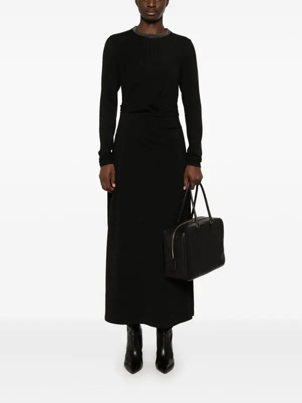 Brunello Cucinelli Draped Jersey Maxi Dress