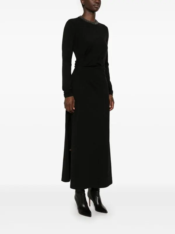 Brunello Cucinelli Draped Jersey Maxi Dress