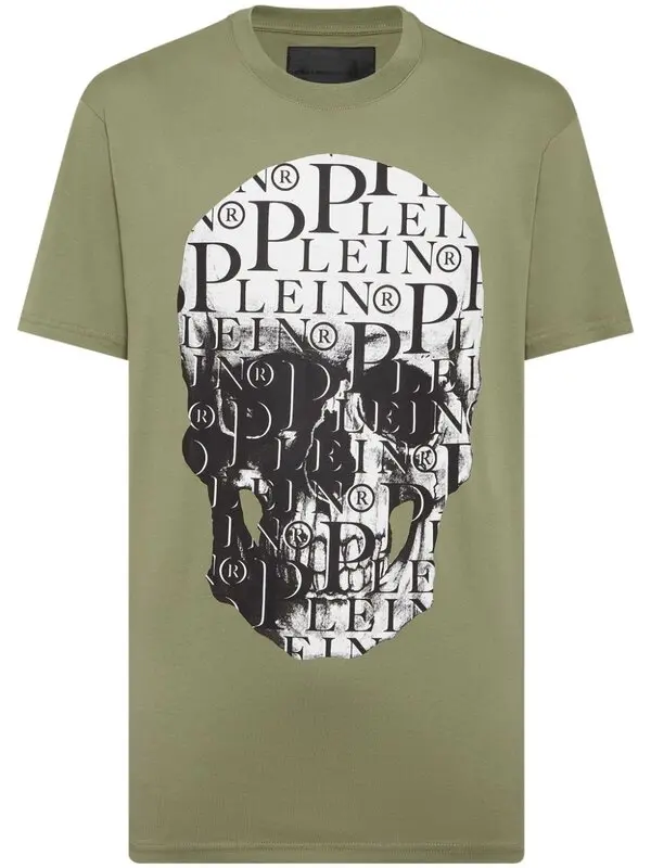 Philipp Plein Print Skull T-shirt - Green