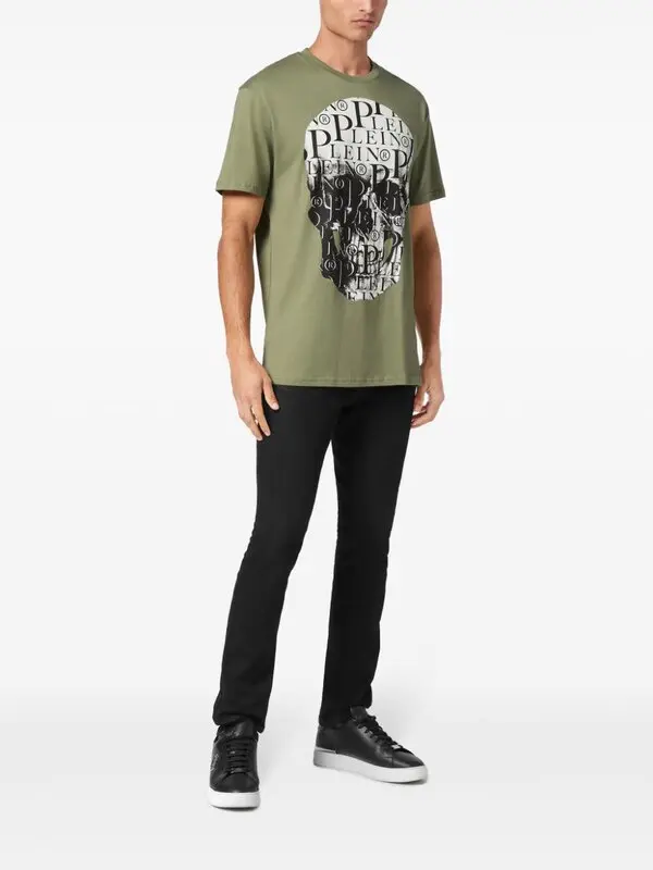 Philipp Plein Print Skull T-shirt - Green