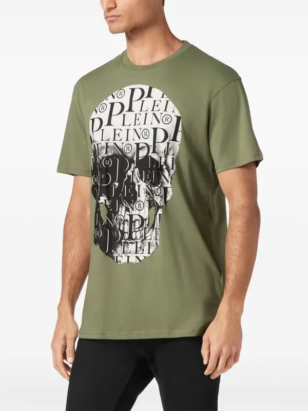 Philipp Plein Print Skull T-shirt - Green