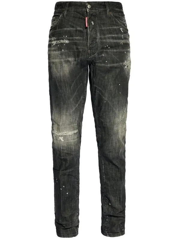 Dsquared2 Distressed Slim Jeans - Black