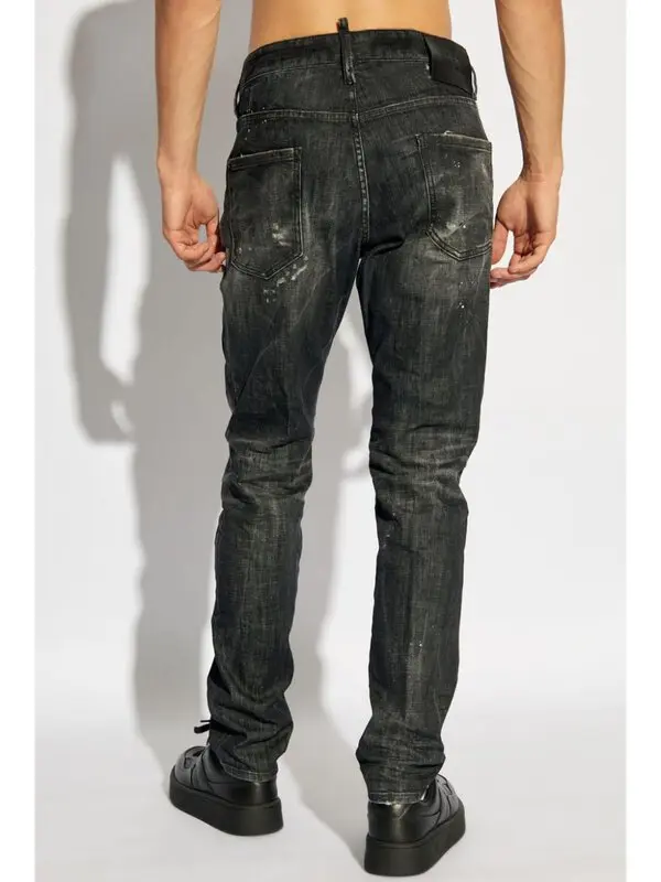 Dsquared2 Distressed Slim Jeans - Black