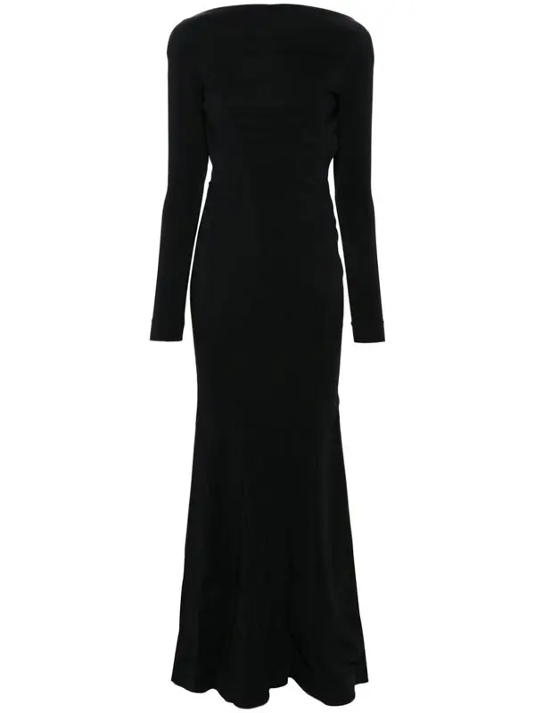 MUGLER Backless Crepe Gown
