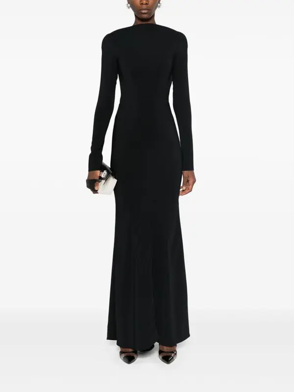 MUGLER Backless Crepe Gown