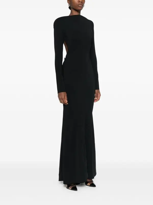 MUGLER Backless Crepe Gown