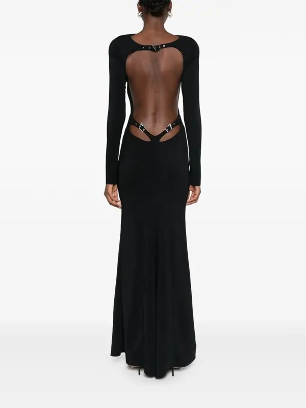MUGLER Backless Crepe Gown