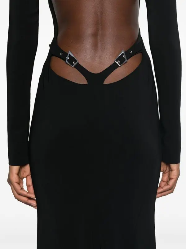 MUGLER Backless Crepe Gown