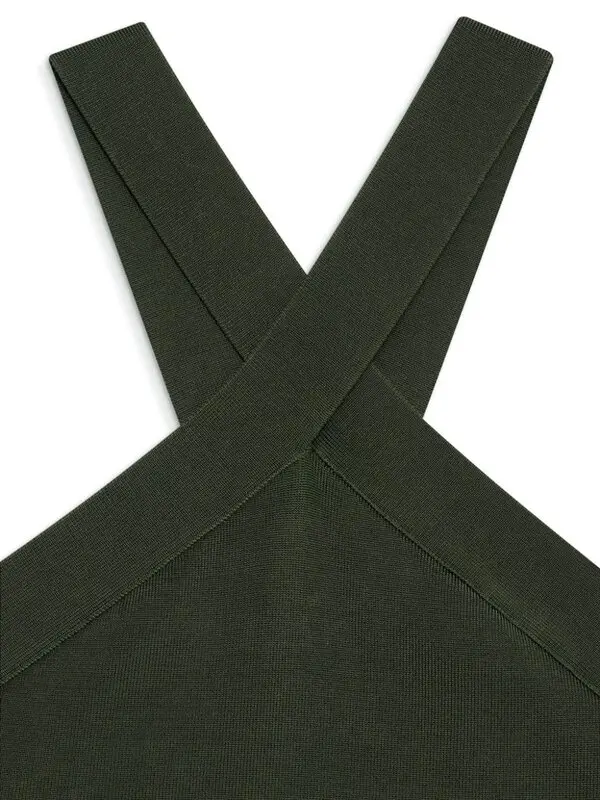 ANINE BING Brea Knitted Halter Top - Green