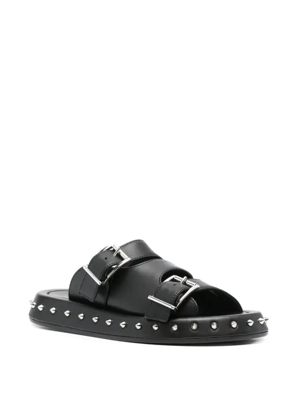 Alexander McQueen Buckle Leather Sandals
