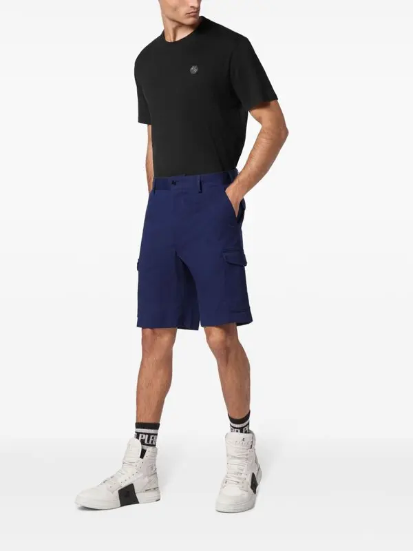 Philipp Plein Logo-plaque Cargo Shorts - Blue