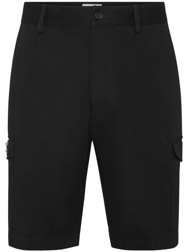 Philipp Plein Logo-plaque Cargo Shorts - Black