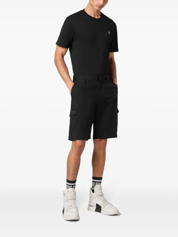 Philipp Plein Logo-plaque Cargo Shorts - Black
