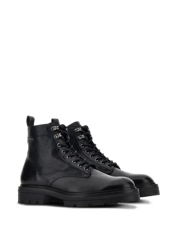 Hogan H673 Leather Boots - Black