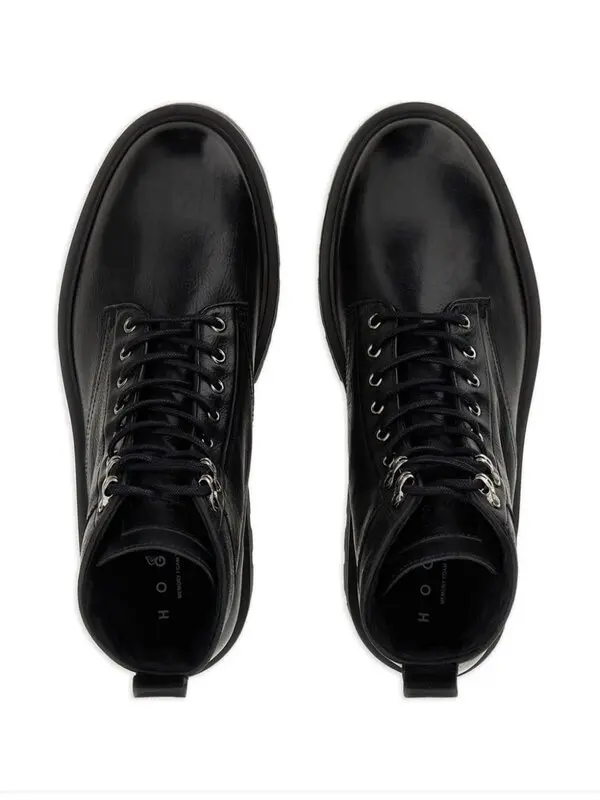 Hogan H673 Leather Boots - Black