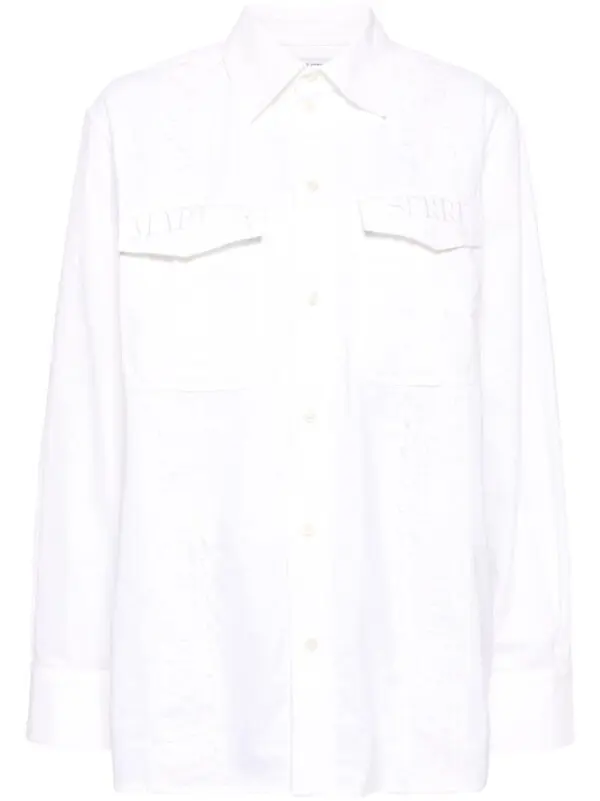 MARINE SERRE Upcycled Twin Pocket Shirt