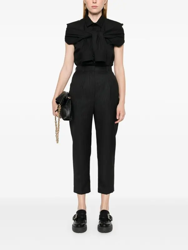 Alexander McQueen Pinstriped Wool Trousers