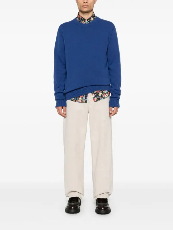 THE ELDER STATESMAN Simple Jumper - Blue