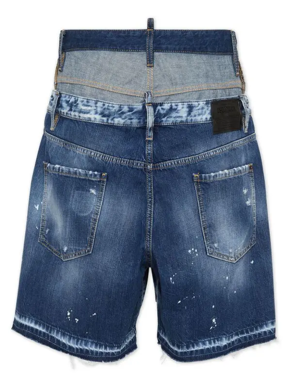 Dsquared2 Panelled Distressed-effect Denim Shorts
