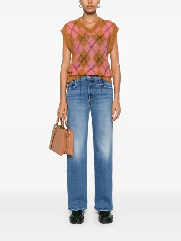 MOTHER The Mid Rise Maven Sneak Jeans - Blue