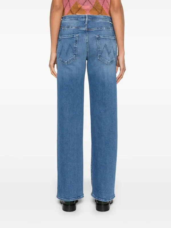 MOTHER The Mid Rise Maven Sneak Jeans - Blue