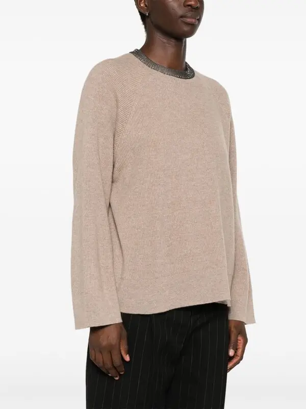 Brunello Cucinelli Ribbed-knit Cashmere Sweater - Neutrals