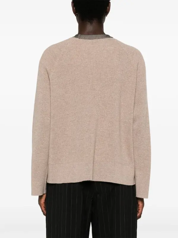 Brunello Cucinelli Ribbed-knit Cashmere Sweater - Neutrals