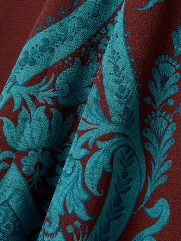 Etro Printed Crepe Midi Dress